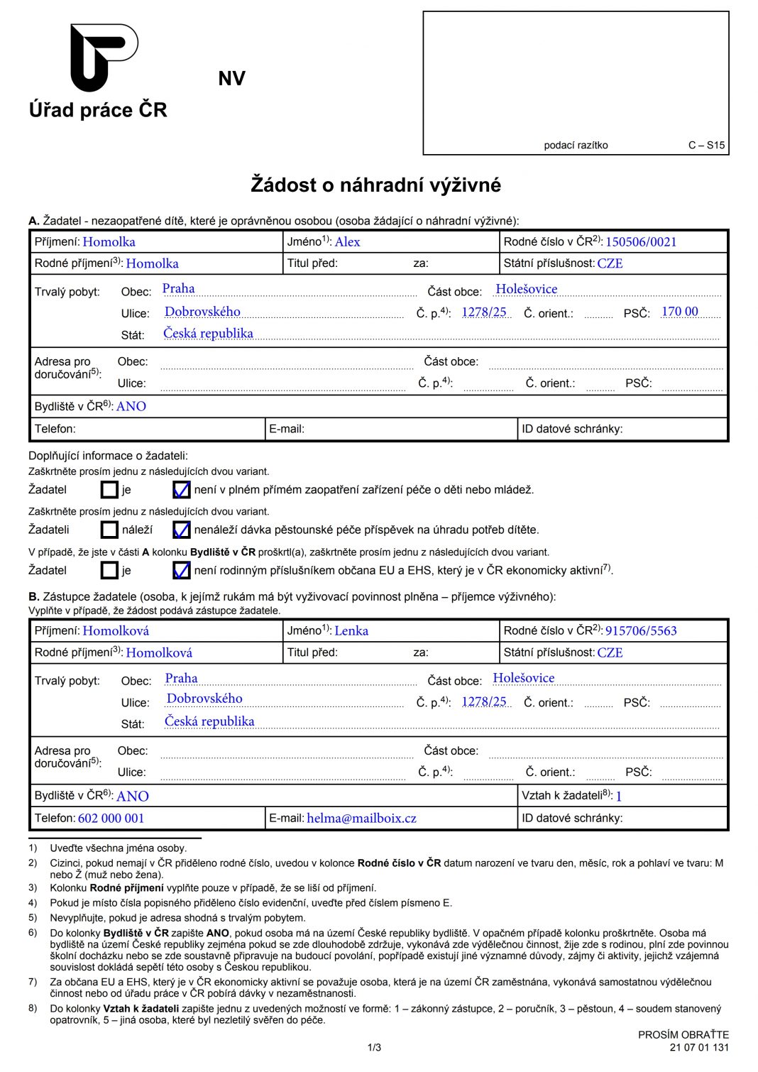 Od července si můžete požádat o náhradní výživné pro nezaopatřené dítě ...